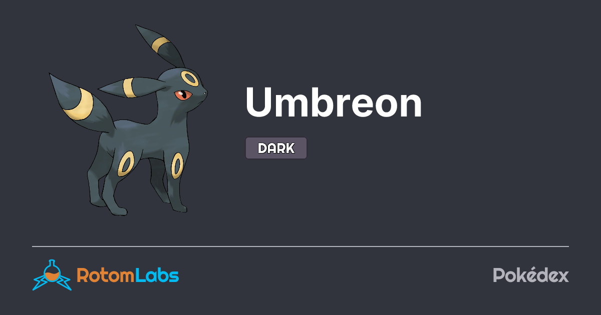 Umbreon | RotomLabs Pokédex