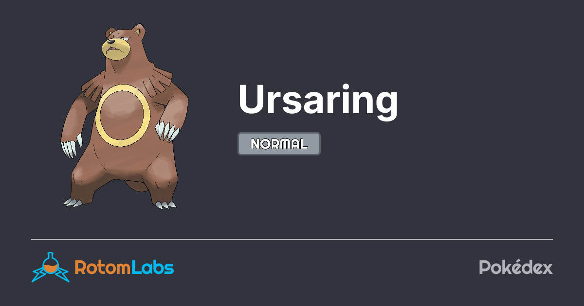 ursaring weakness