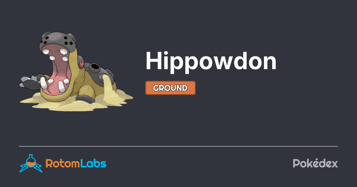 Hippowdon | RotomLabs Pokédex