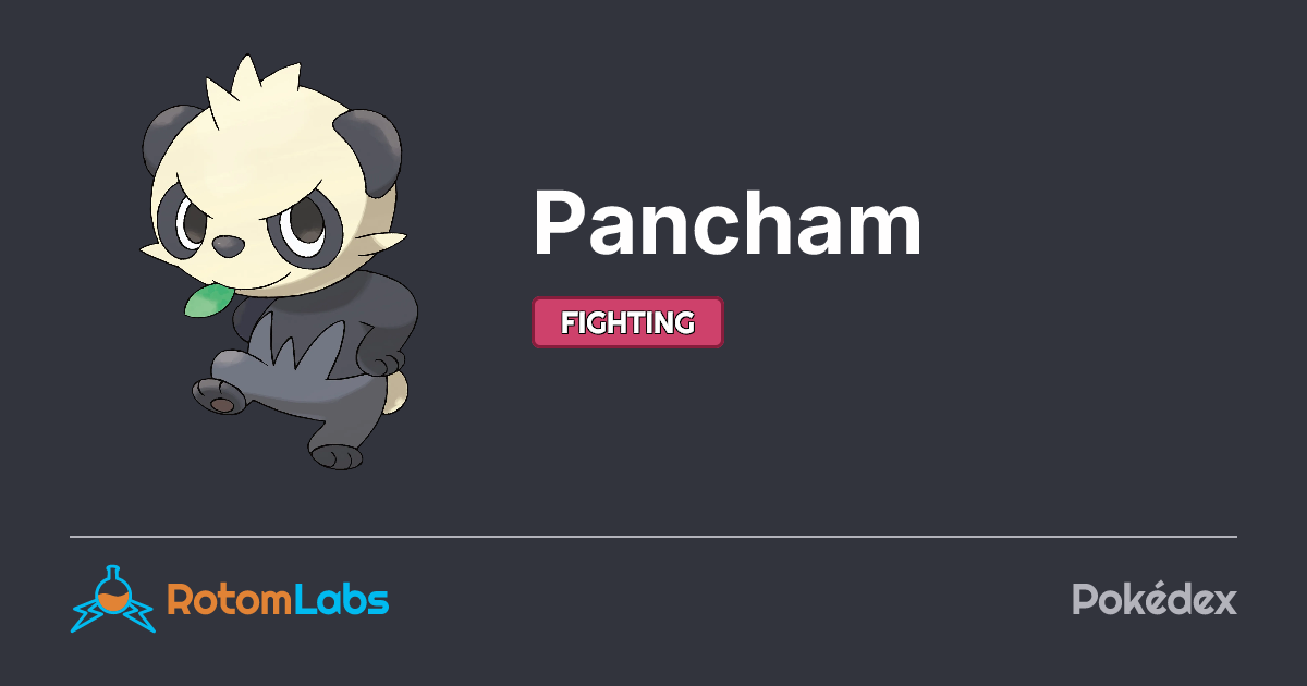 Pancham | RotomLabs Pokédex